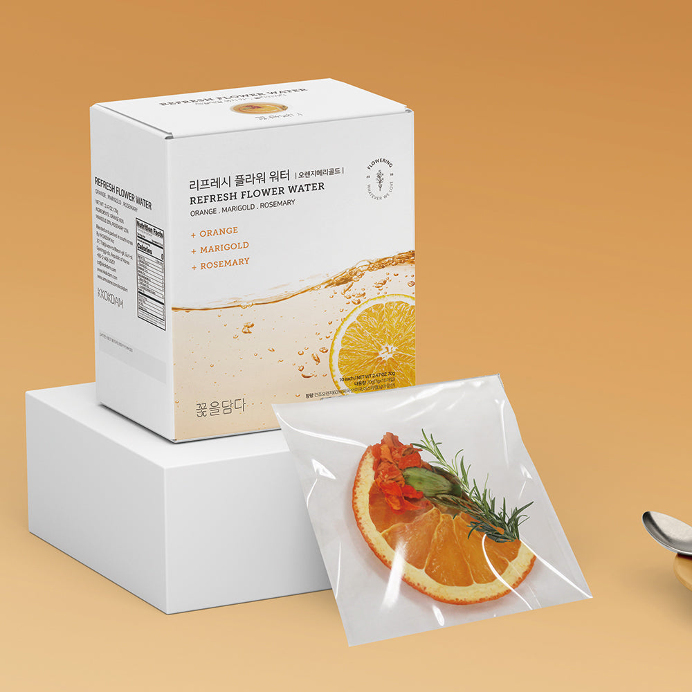 Fruit & Flower Tea Box (1 box = 10 pieces) - Orange & Marigold & Rosem ...