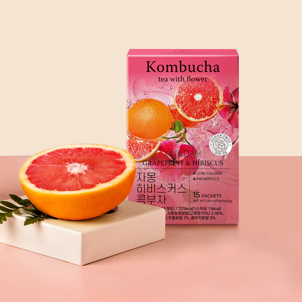 [Grapefruit&Hbiscus] Flower Kombucha Tea 1 Box (15 packets) – KKOKDAM ...